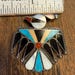 Thunder Bird Brooch, Pin, Silver and Turquoise, MOP, Onyx and Coral - Etsy