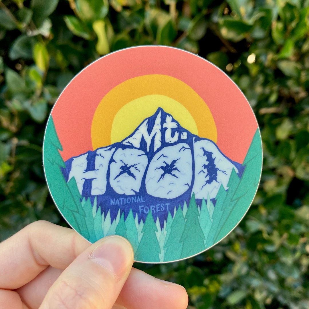 Mt. Hood National Forest Vinyl Sticker: Hand-drawn Design - Etsy