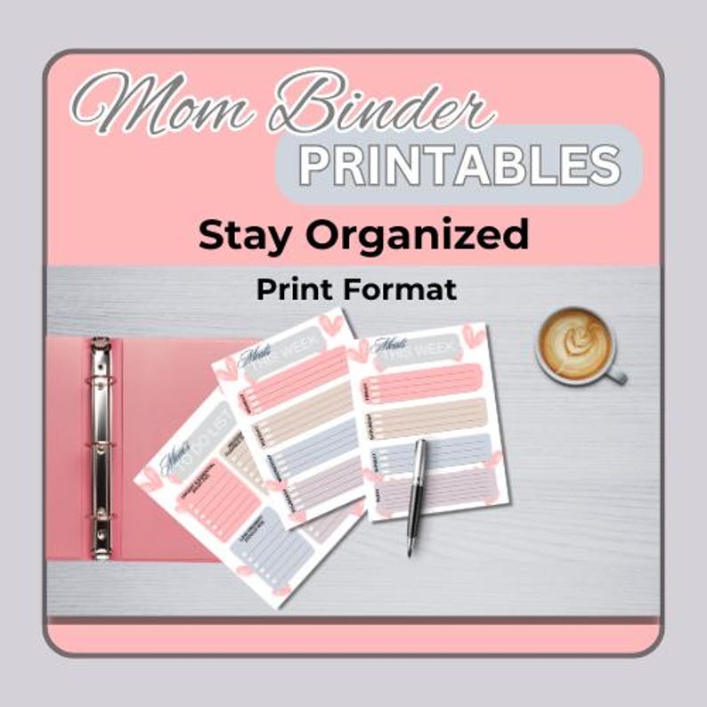 Mom Binder Editable PDF | Household Organizer | Weekly Planner | Meal ...