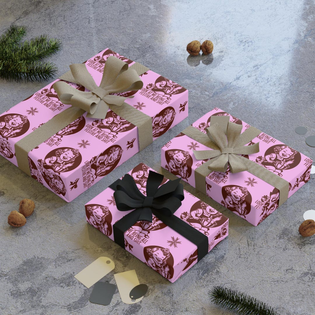 Vintage Pin-up Festive Baking Wrapping Paper - Etsy