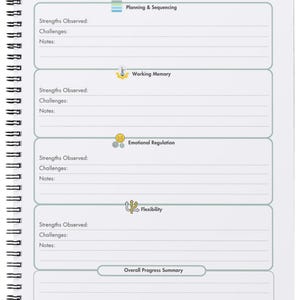 Monthly Executive Function Log | Printable ADHD Planner, IEP Progress ...