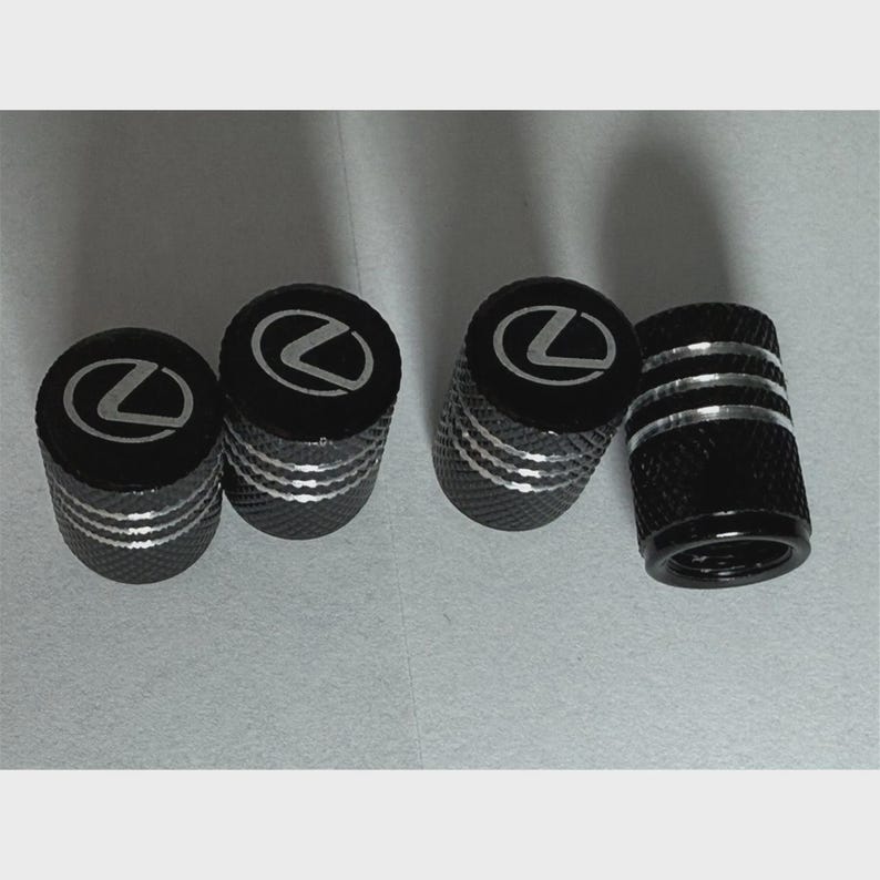 4x Lexus Tire Valve Stem Caps Set for Car Truck Universal Fitting Black ...
