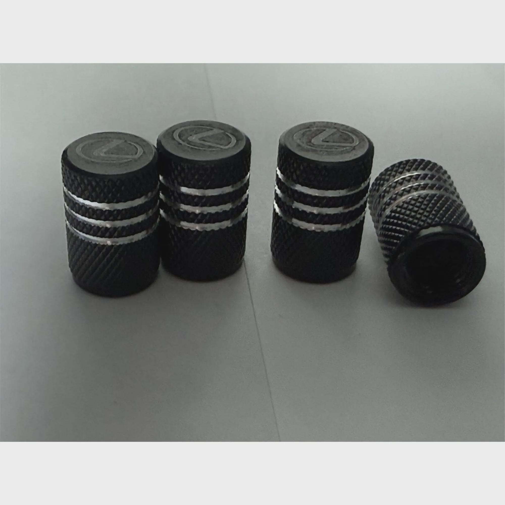 4x Lexus Tire Valve Stem Caps Set for Car Truck Universal Fitting Black ...