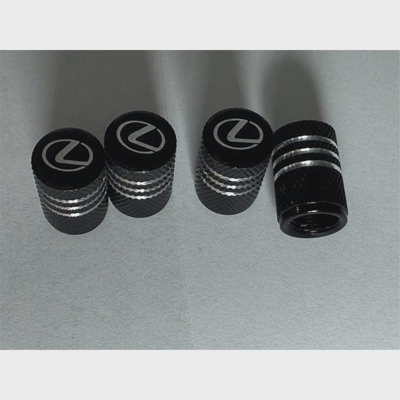 4x Lexus Tire Valve Stem Caps Set for Car Truck Universal Fitting Black ...