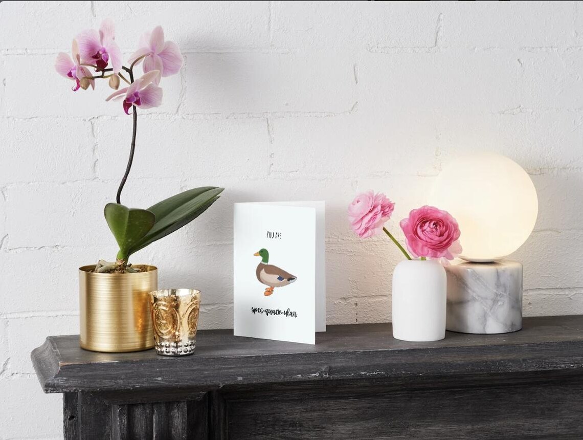 Funny Duck Pun Greeting Card: You Are Spec-quack-ular - Etsy