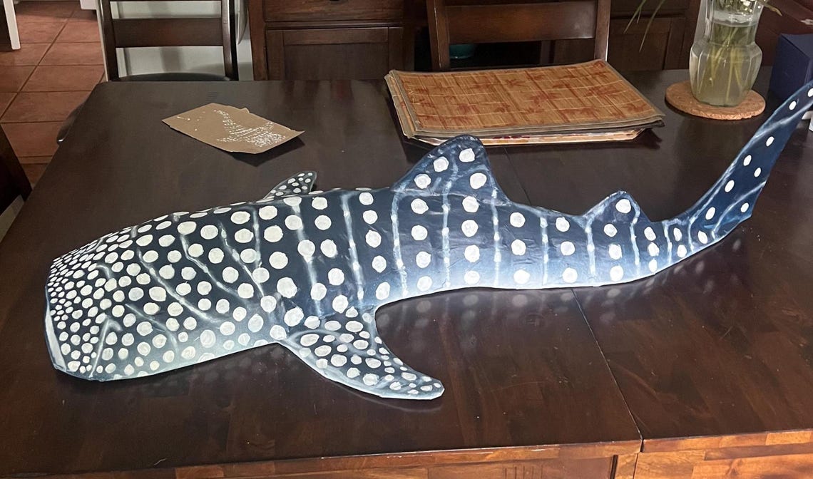 Shark, Whale Shark, Paper Mache, Decoration, Ocean Life, Marine Life ...