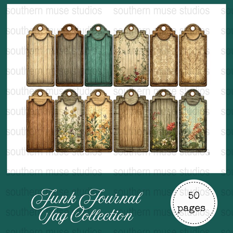 Shabby Chic Tags, Floral Ephemera, Digital Download, Printable ...
