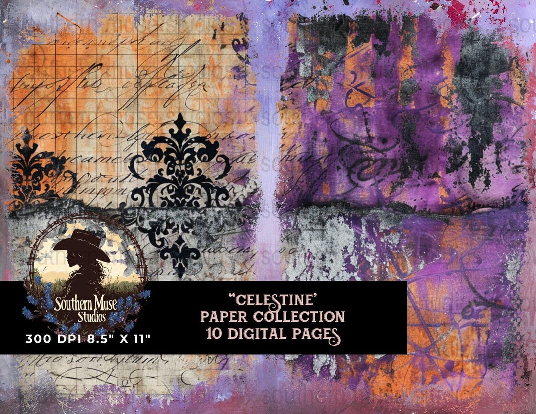 Junk Journal Digital Paper, Junk Journal Pages, Scrapbook Paper, 10 ...