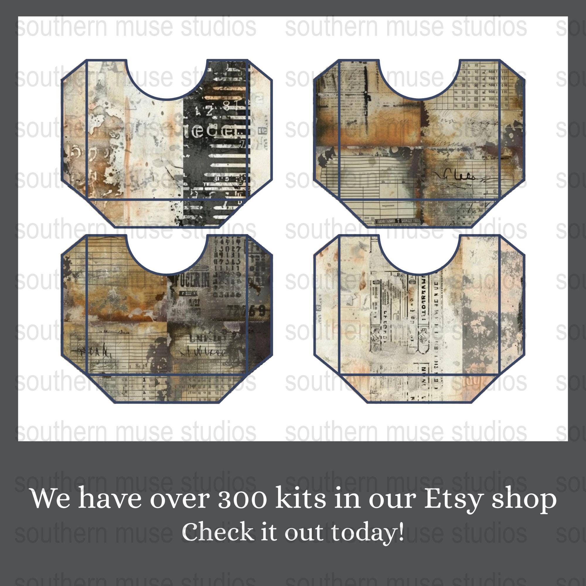 Massive Junk Journal Kit Digital, Typography Ephemera Collection ...