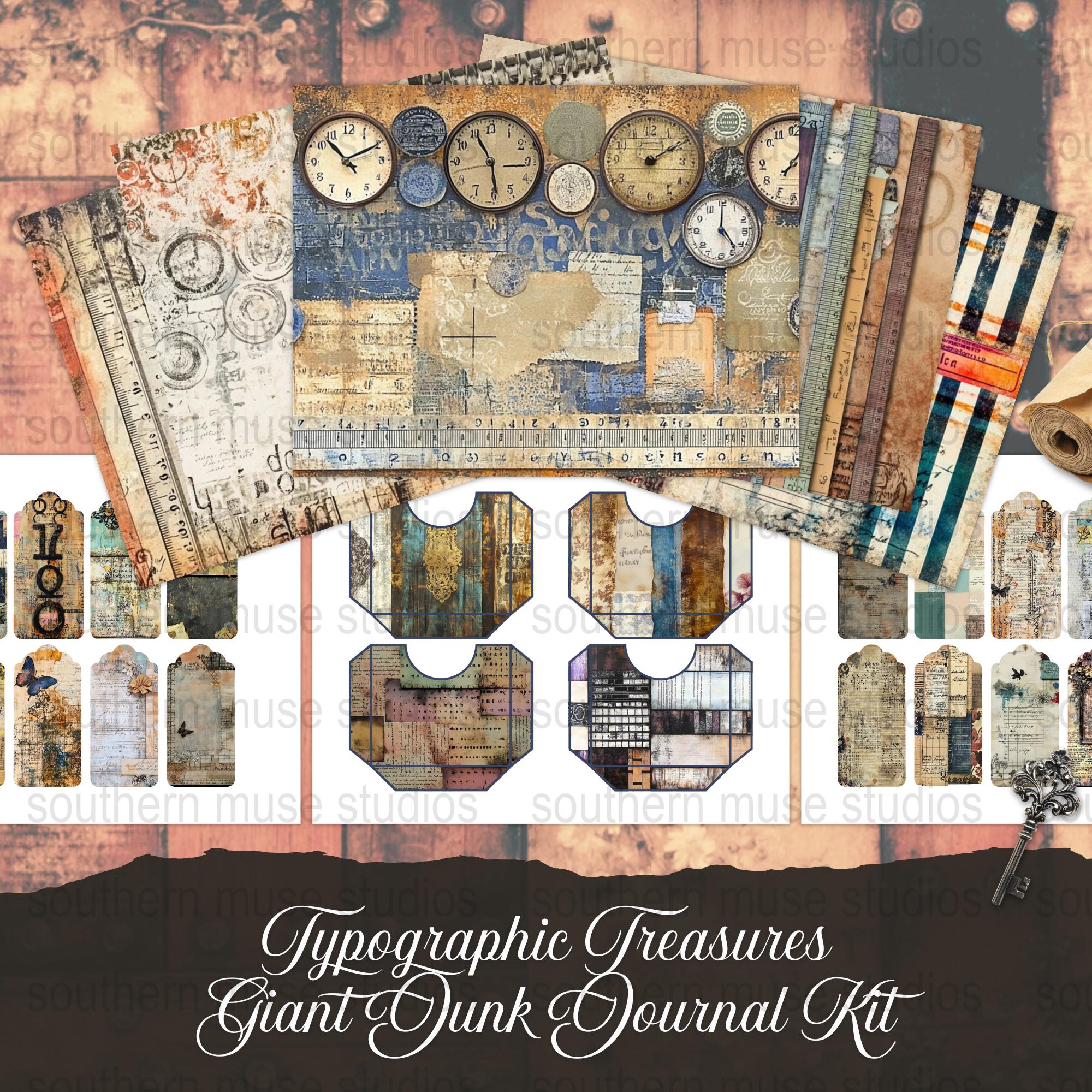 Giant Junk Journal Kit, Digital Papers, Scrapbook, Printable Collage ...