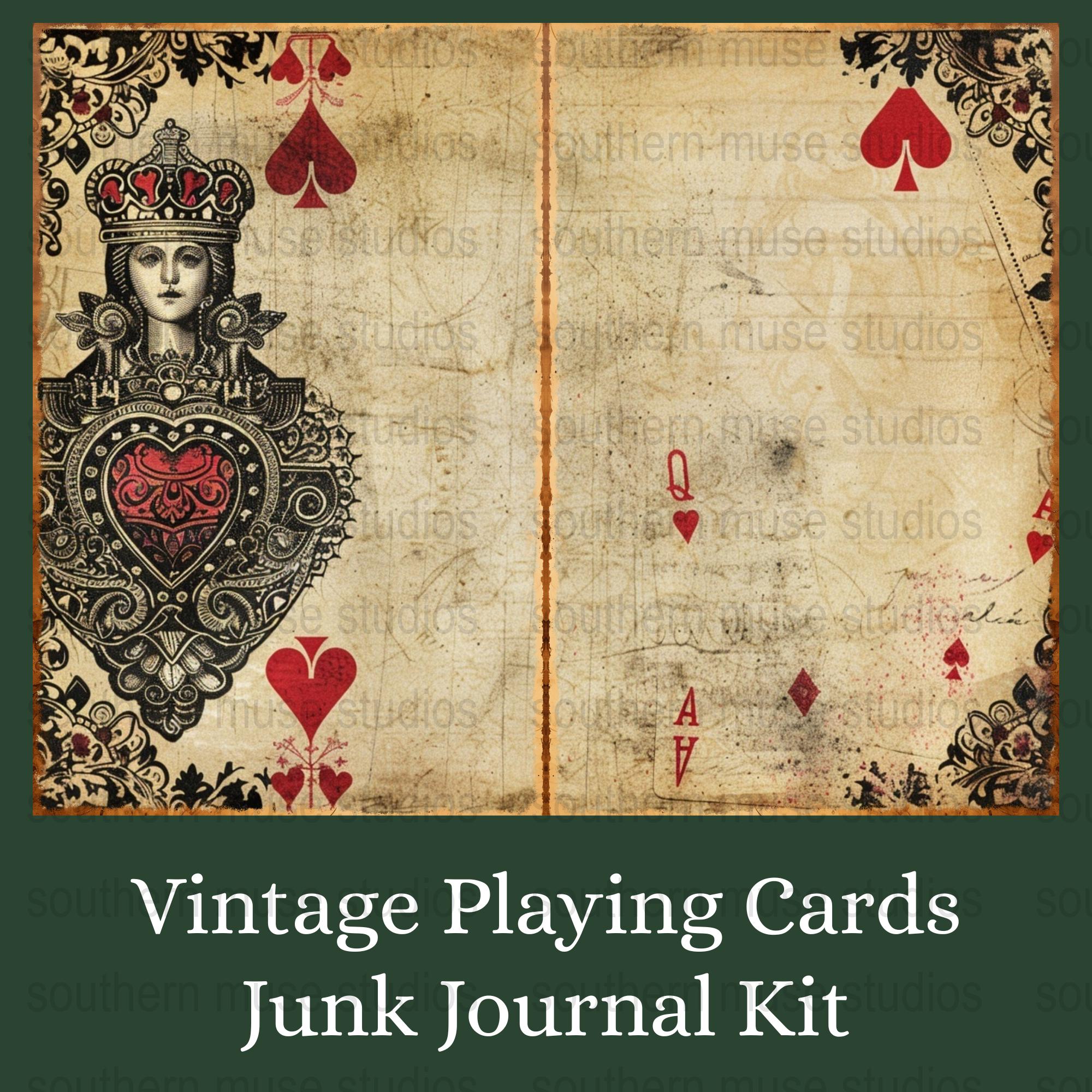 Vintage Playing Cards Digital, Junk Journal Kit, Instant Download, 40 ...