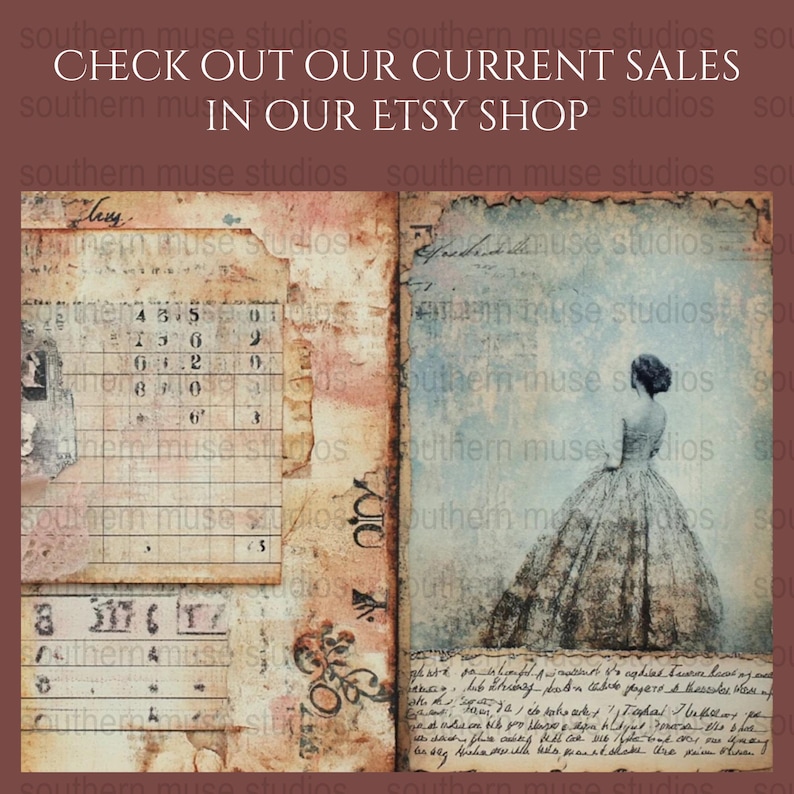 Giant Junk Journal Kit, Digital Papers, Printable Ephemera, Collage ...
