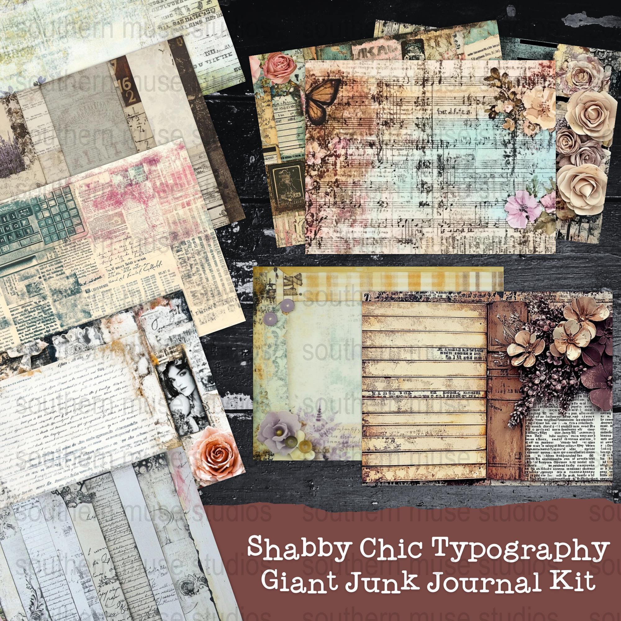 Giant Junk Journal Kit, Digital Papers, Printable Ephemera, Collage ...