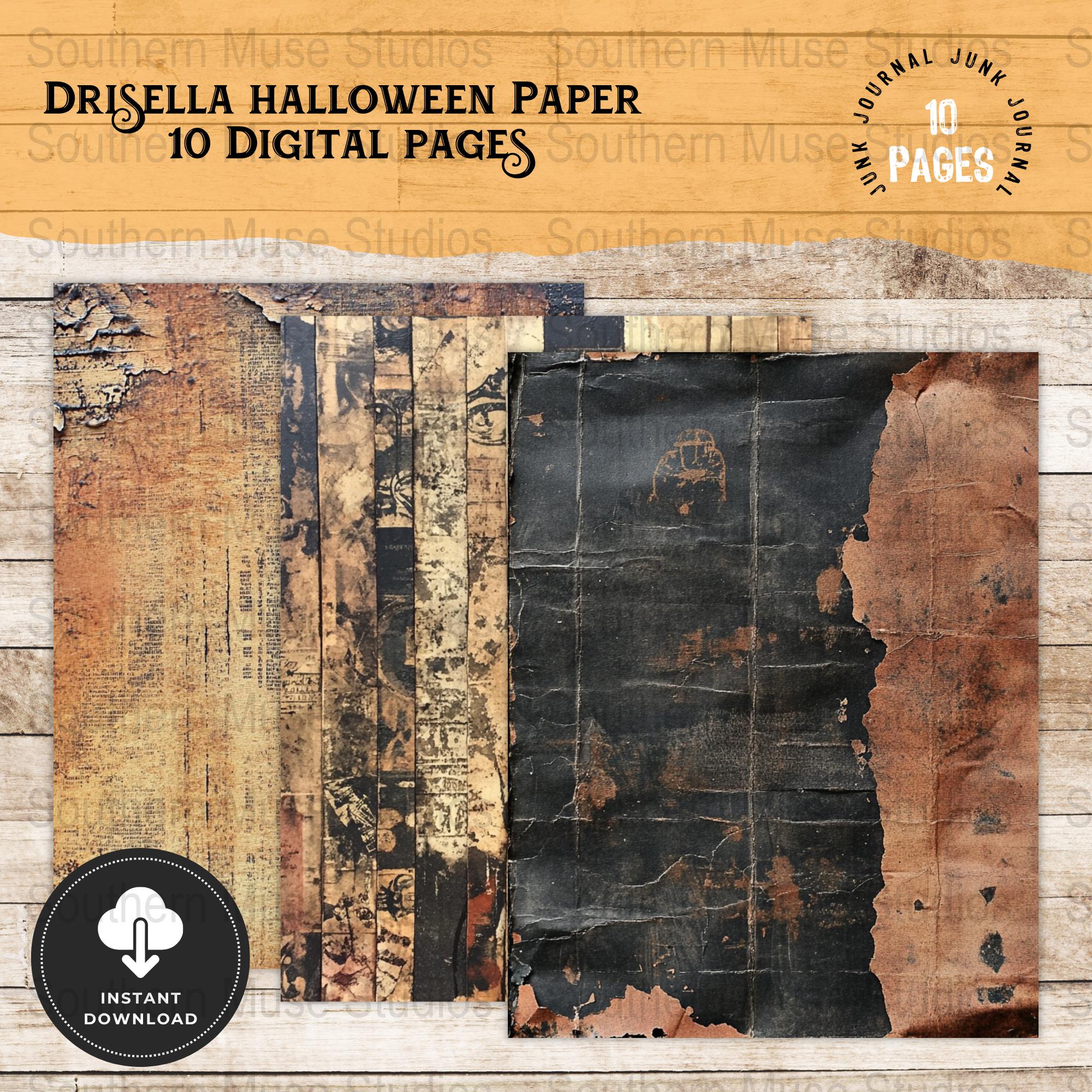 Halloween Digital Paper Pack, Gothic Scrapbook Paper, Fall Texture, Bat ...
