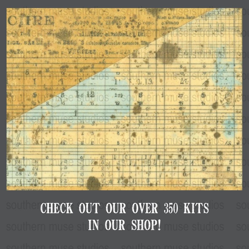 Grime Graphs Digital Papers, Vintage Collage Sheet, Junk Journal ...