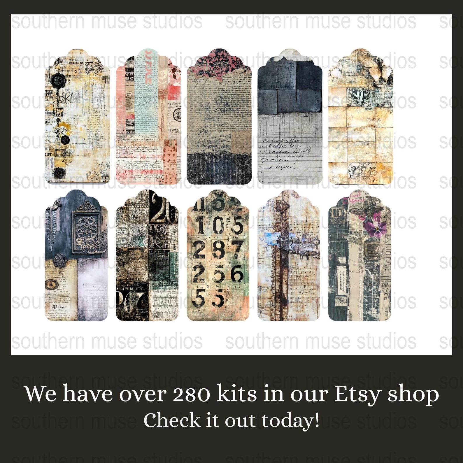 Giant Junk Journal Kit, Digital Papers, Scrapbook, Printable Collage ...