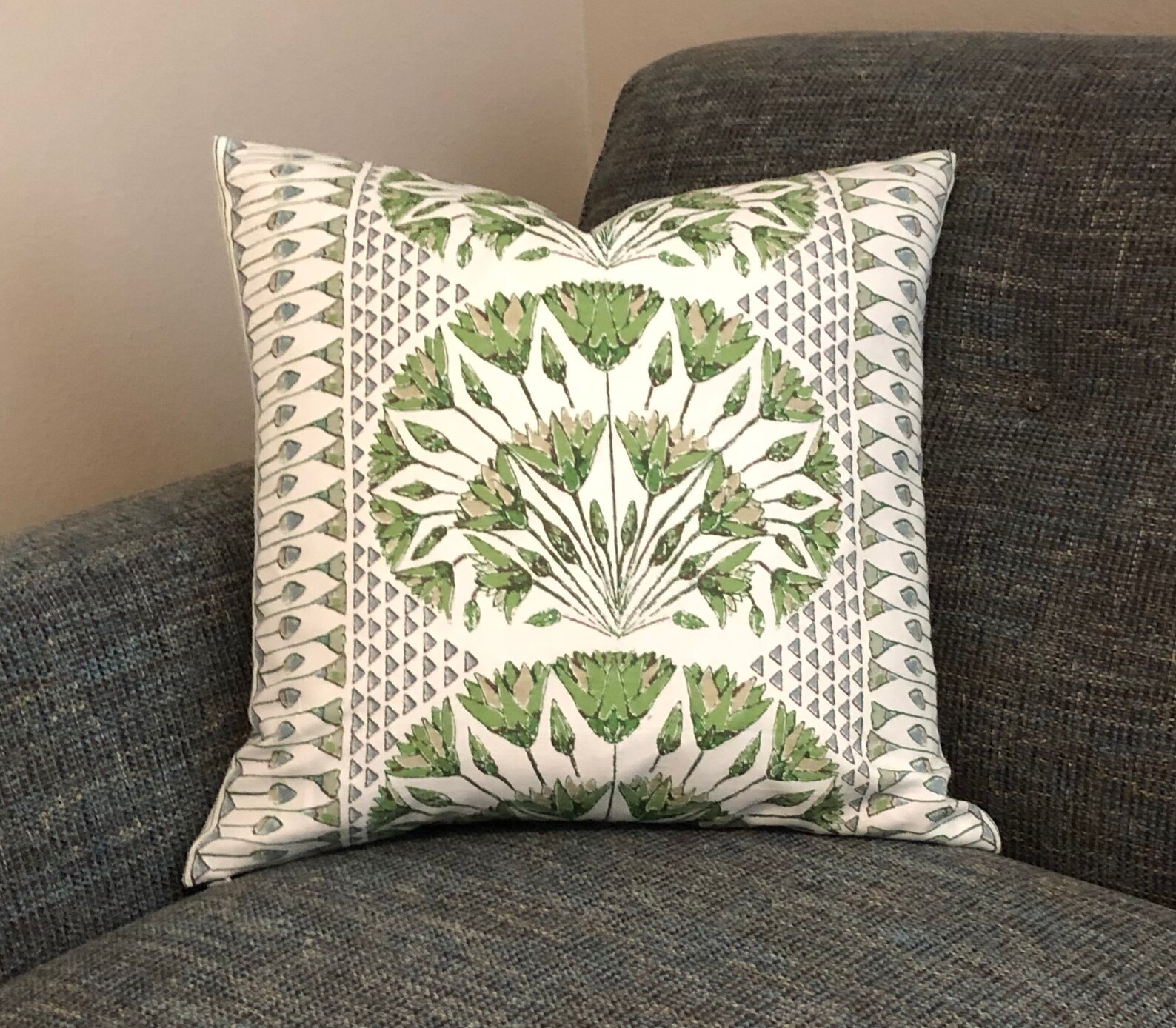 Anna French Cairo in Green Designer Pillow Cover With or - Etsy