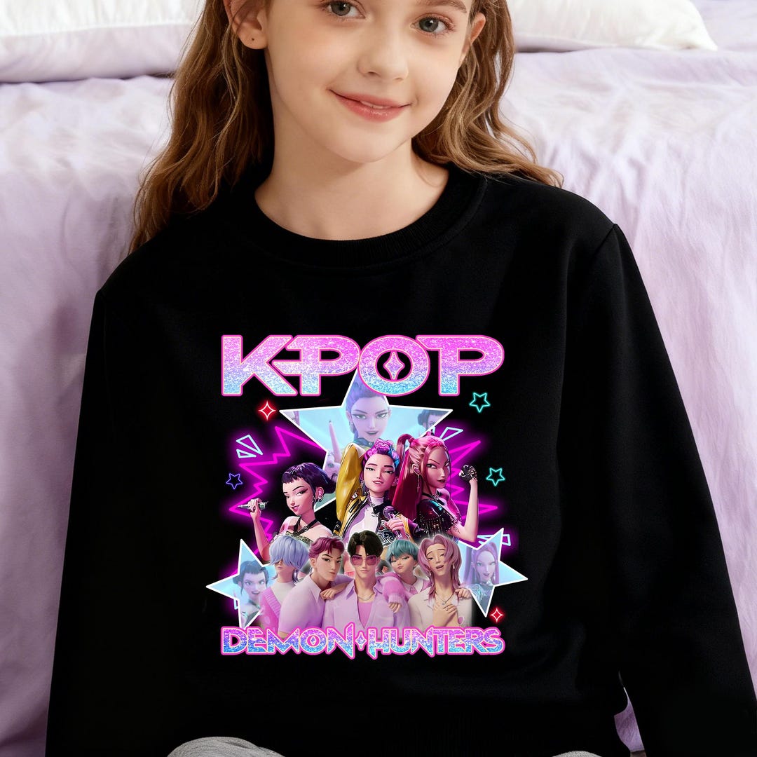 Kpop Huntrix Demon Hunters Youth T-shirt,huntrix&saja Boys Manga Anime ...