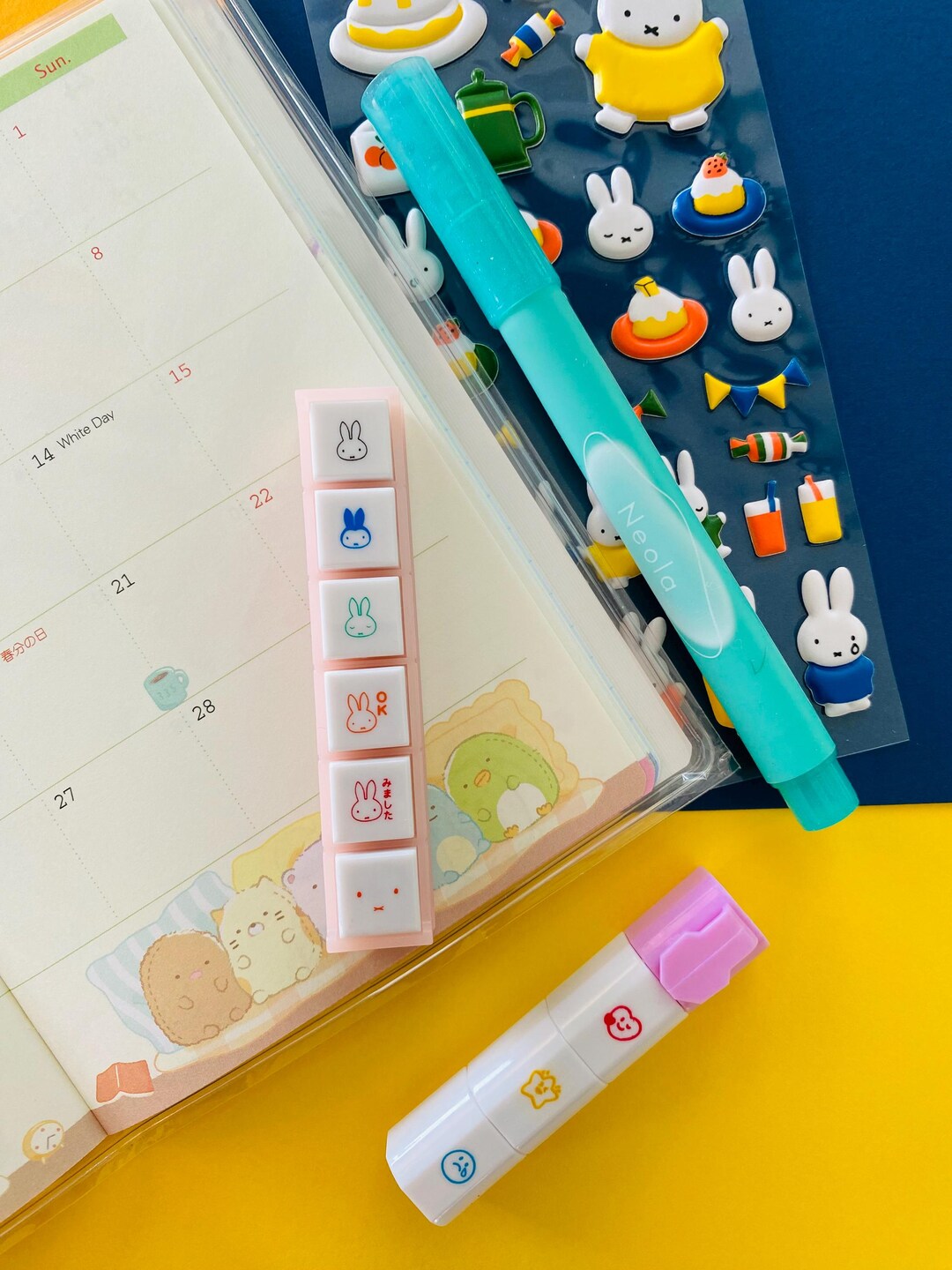 Miffy X Kodomo No Kao Pocchitto 6 Self-inking Stamp Set | Stamp Pick ...