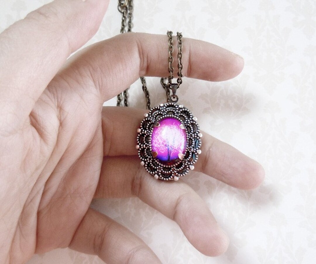 Violet Daze small Wearable Art Locket Tree Locket.purple.christmas Gift ...