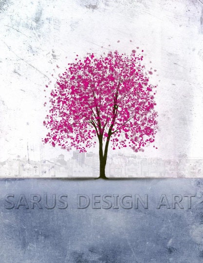 Crepe Myrtle Wind --tree Art Print Giclee Print, Art, Tree Art, Print ...