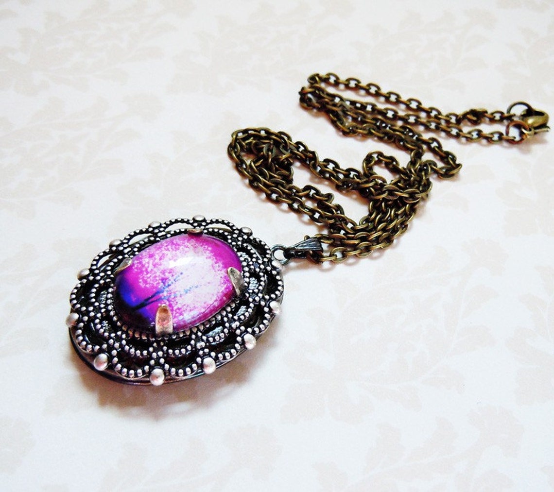 Violet Daze small Wearable Art Locket Tree Locket.purple.christmas Gift ...