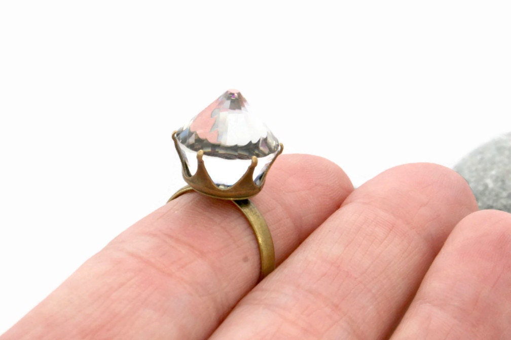 Minecraft Gem Ring Princess Crown Ring Purple Swarovski | Etsy