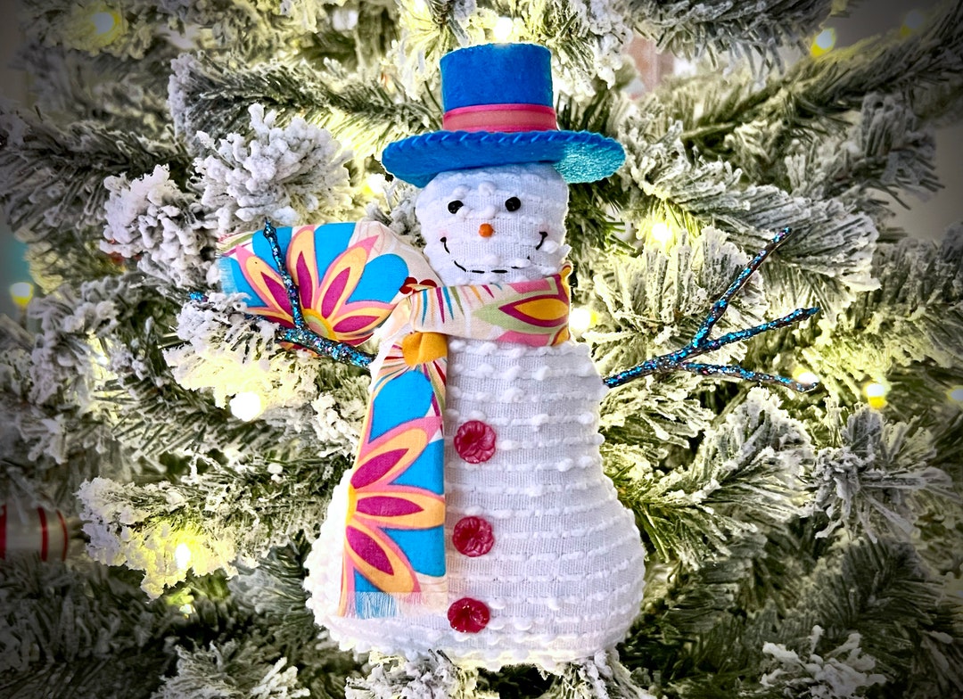 Tropical Snowman Ornament Tuck Florida Colorful Snowman - Etsy Singapore