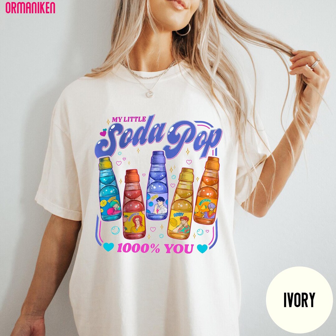 My Little Soda Pop Shirt, Cute Kpop Graphic Tee, Colorful Soda Bottle ...