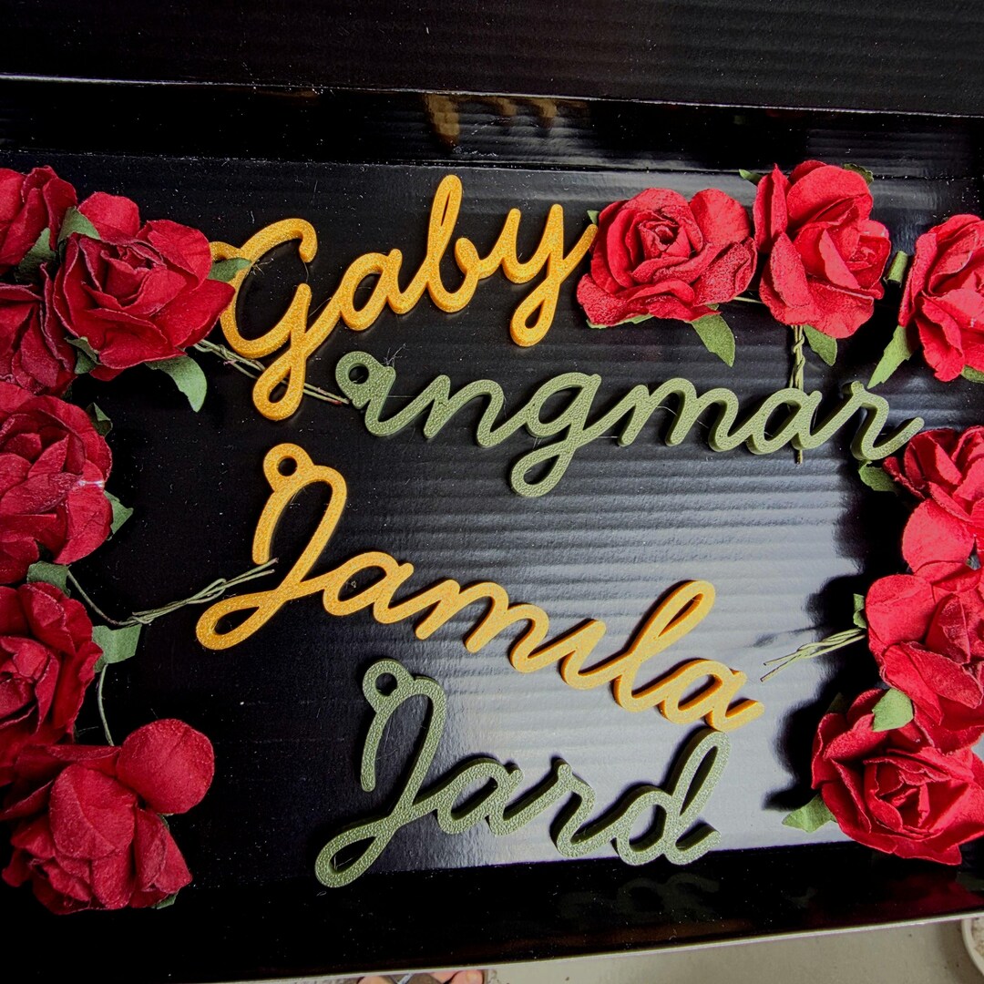 Custom 3D Printed Name Tag Sign – Personalized Wedding Gift, Keychain ...