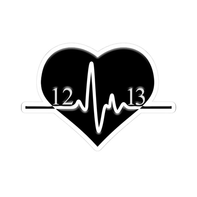1213 Logo Cut Stickers, Heartbeat Line Decal, Laptop Stickers - Etsy