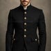 Men's Vintage Military Officer Jacket: Wool Blend Steampunk Coat - Etsy