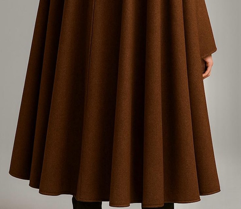Men’s Victorian Brown Hooded Inverness Wool Cape Coat, Steampunk Gothic ...