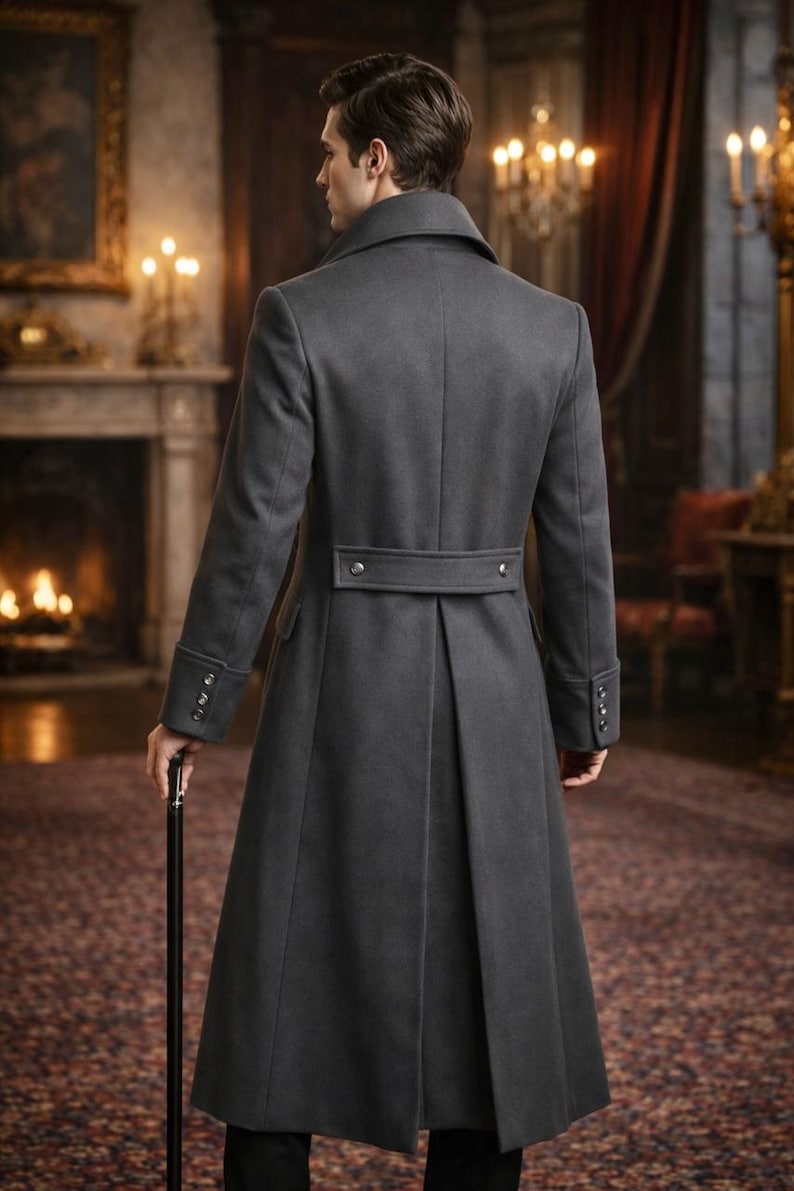 Men’s Victorian Military Wool Regency Tailcoat, Vintage Gothic ...