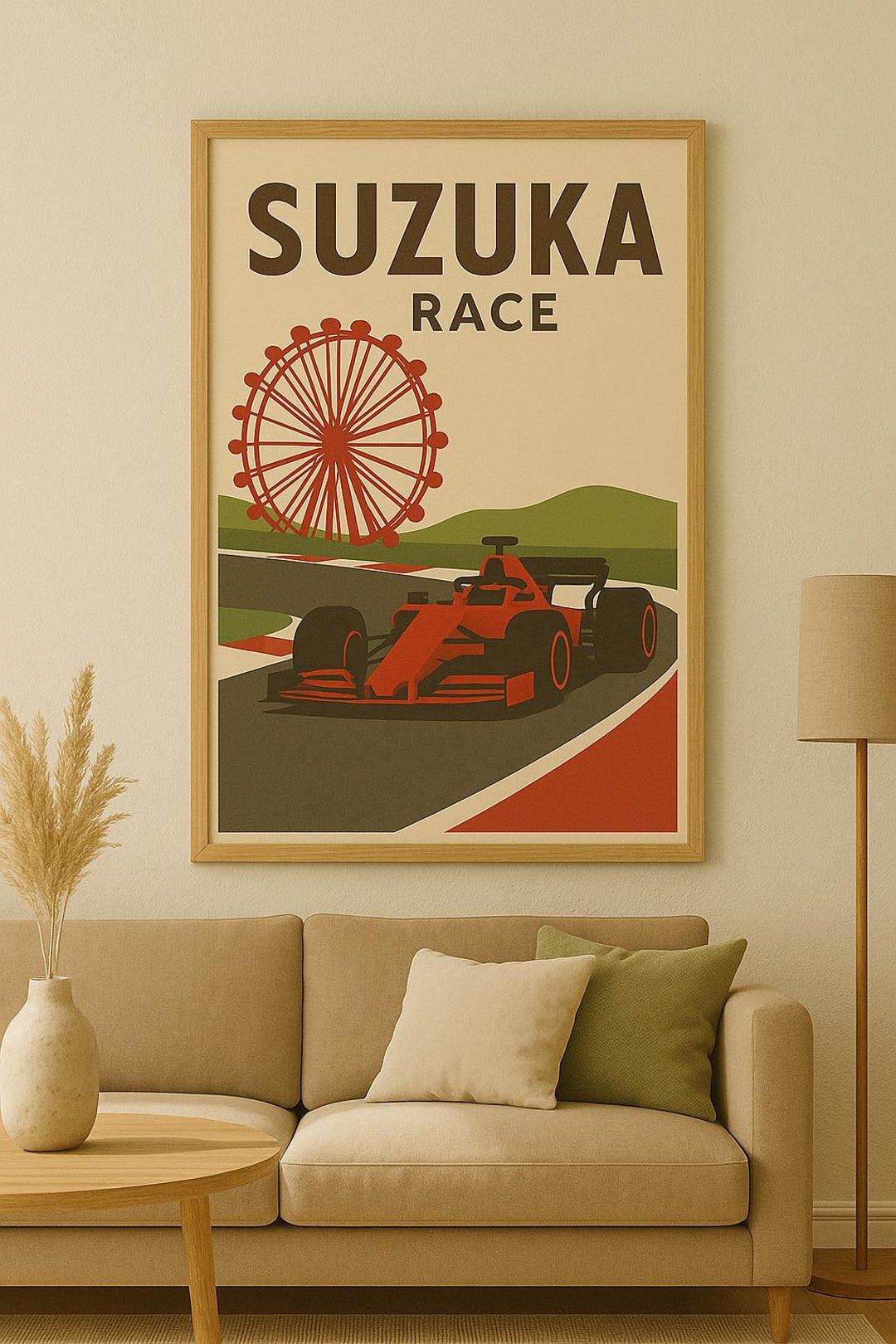 Suzuka Grand Prix Poster – Minimalist F1 Digital Print | Formula 1 ...