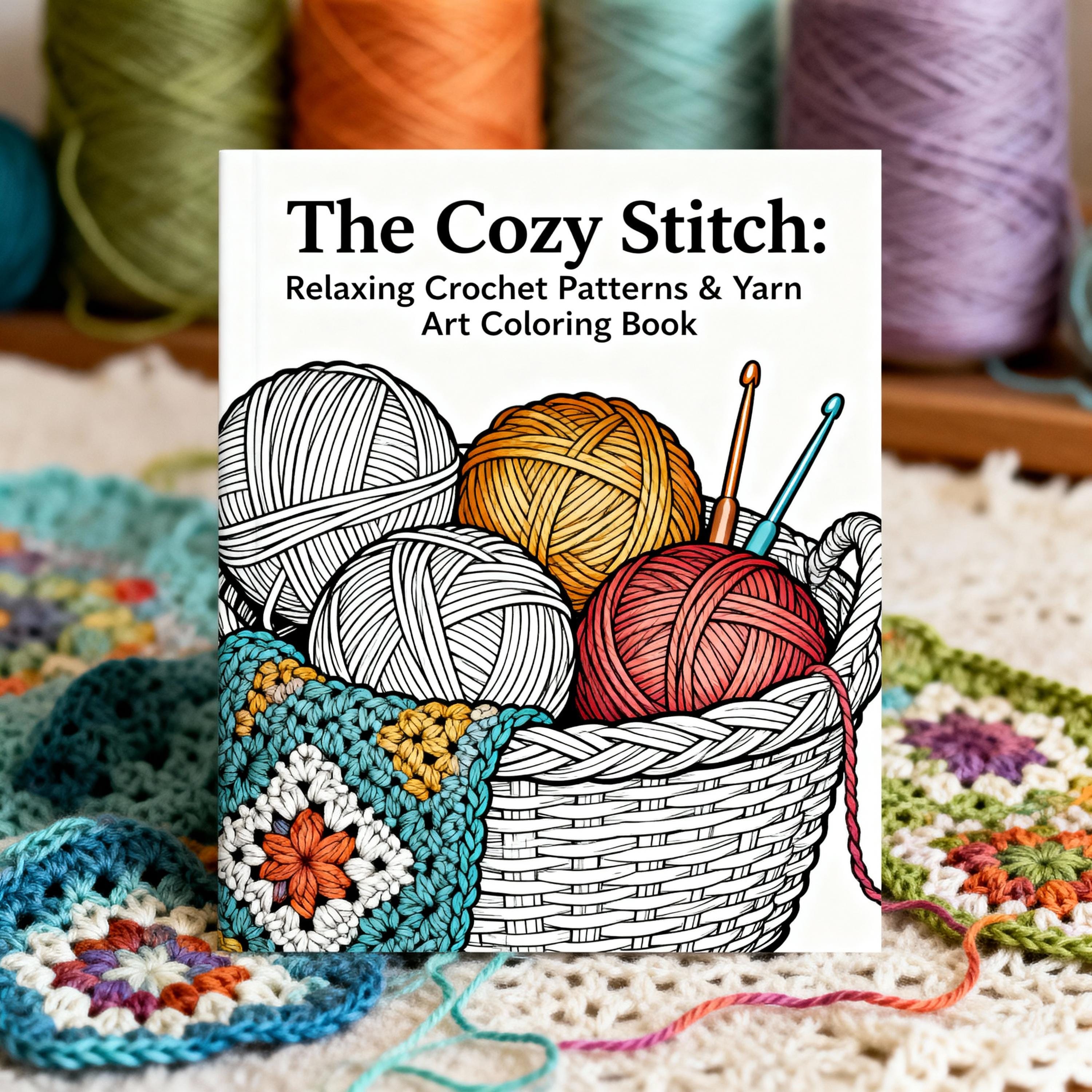 Crochet Coloring Book, Yarn Art, Granny Square (PDF Printable) - Etsy