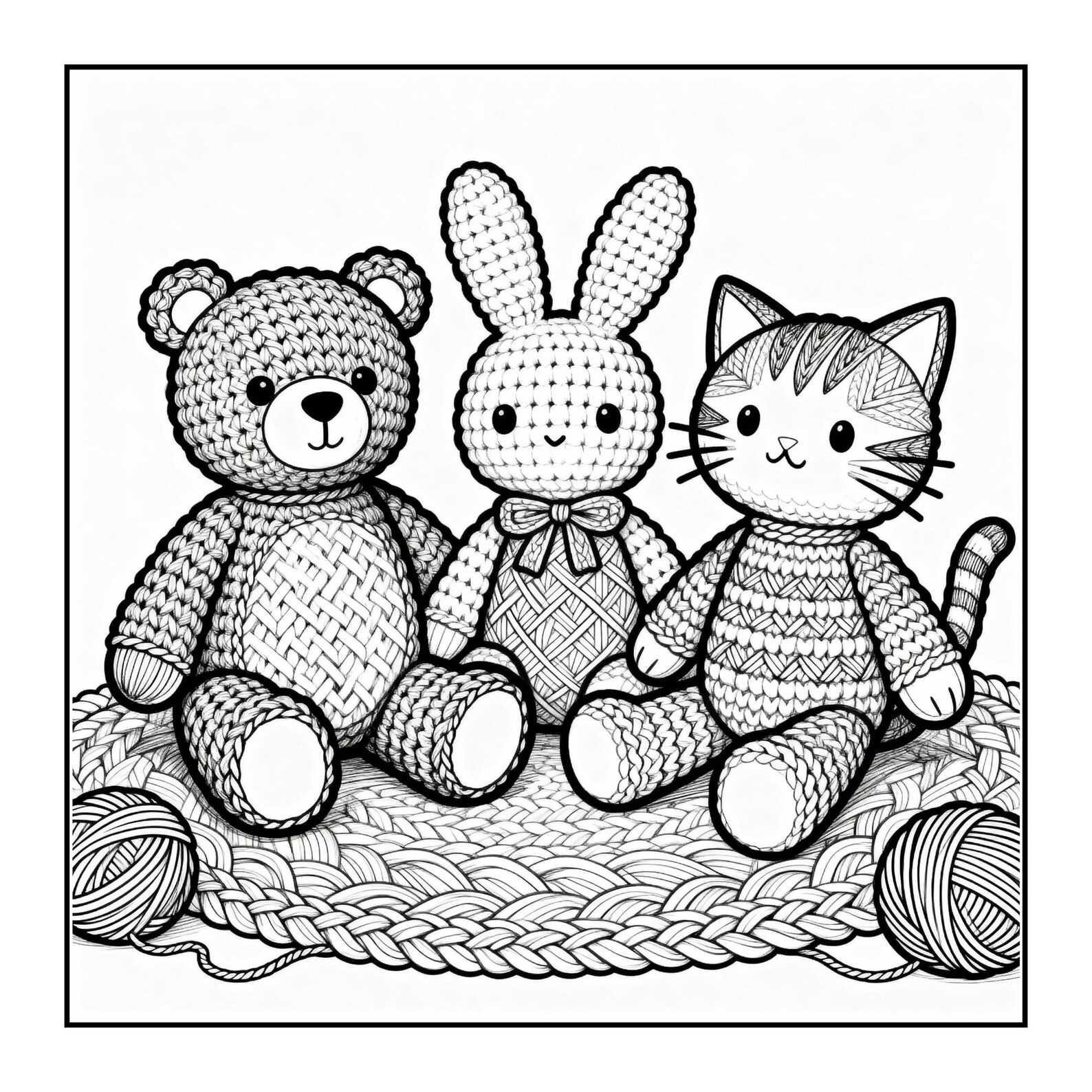 Crochet Coloring Book, Yarn Art, Granny Square (PDF Printable) - Etsy