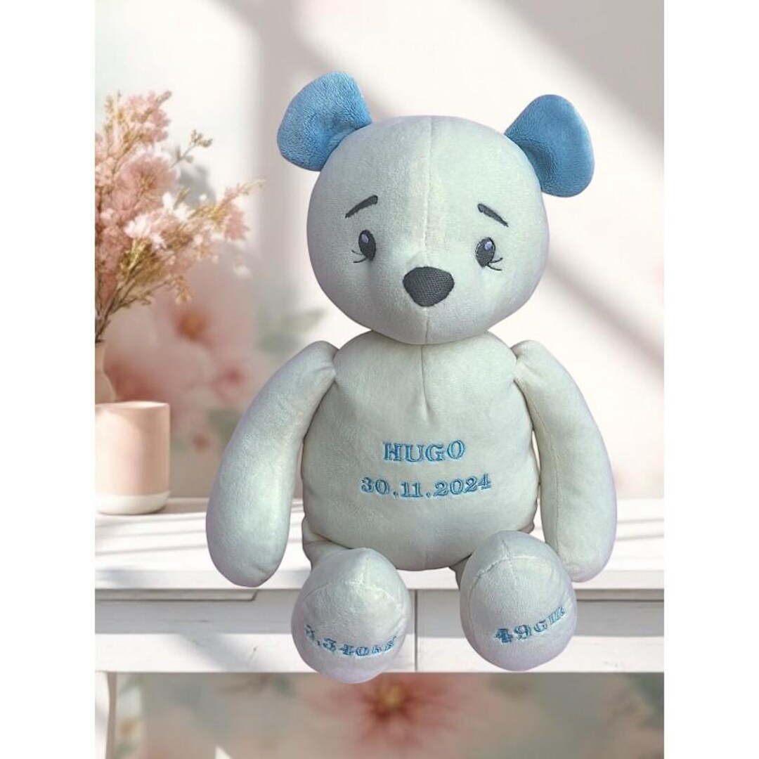 Personalized Birth Bear - Etsy
