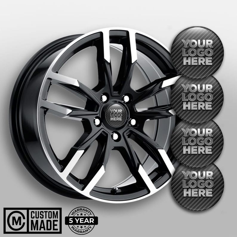 Custom Wheel Center Cap Stickers, 3D Domed Epoxy Car Logo Decals (1pcs ...