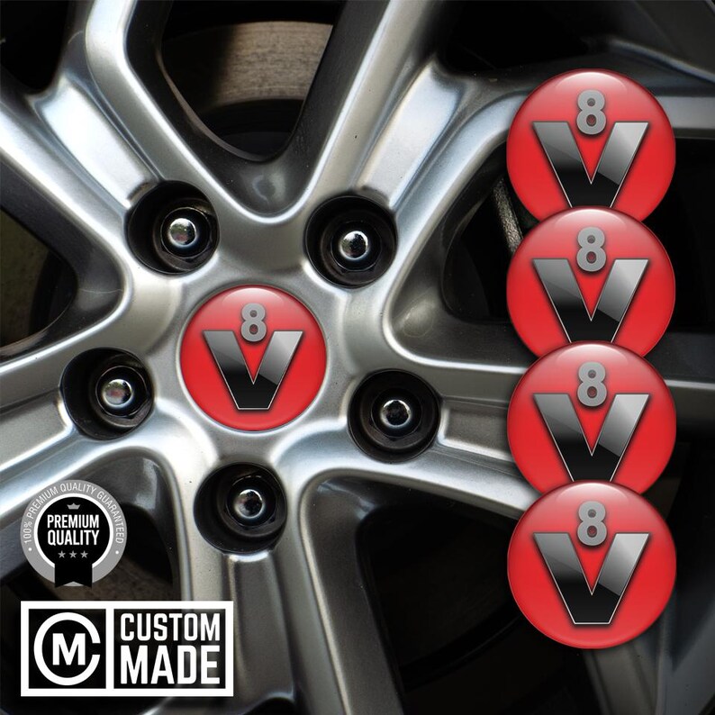 Handmade Custom Wheel Cap Stickers: Personalized Car Emblems (set of 4 ...