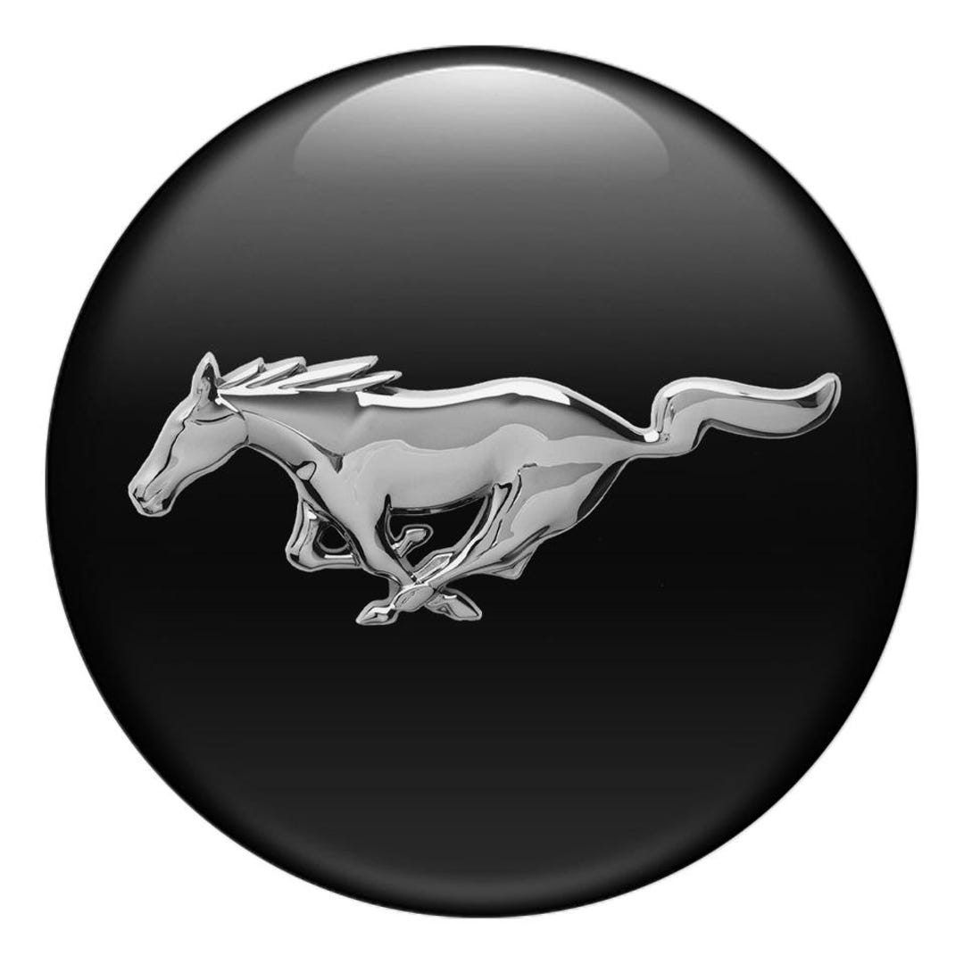 Mustang Wheel Center Cap Stickers | 3D Domed Silicone Emblems | Car Rim ...