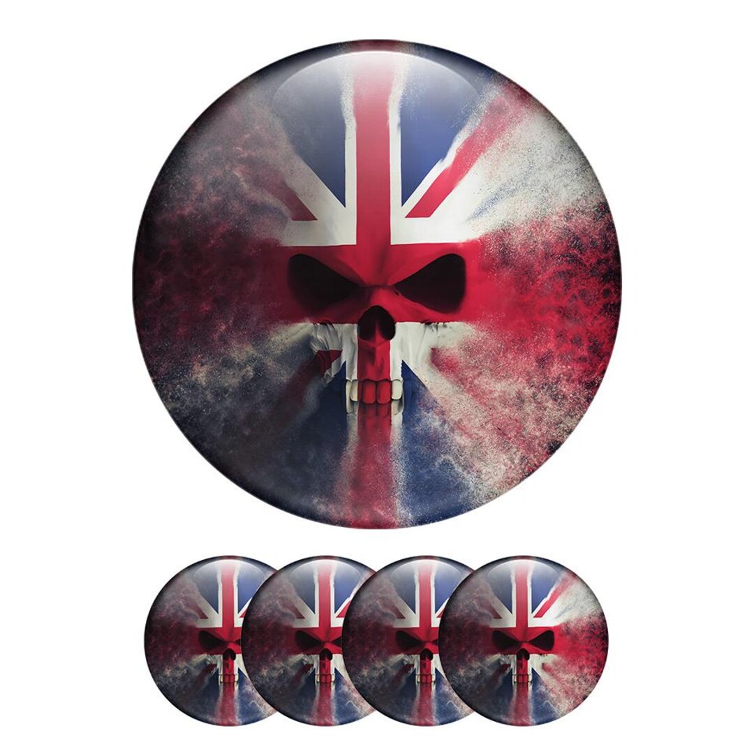 3D Skull Logo Stickers – Epoxy Resin Car Emblems (set of 4) - Etsy