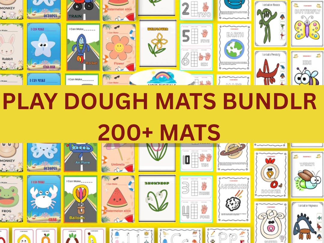 Mega Bundle of 200+ Play Dough Mats: Toddler Activities Featuring ...