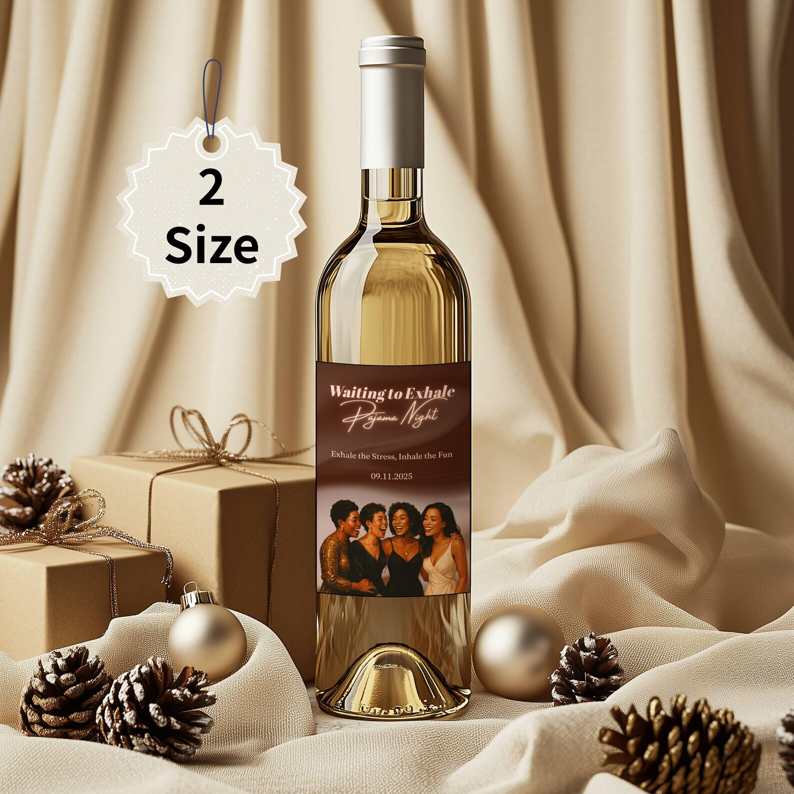 Waiting to Exhale Mini Wine Label Sticker: Mini Champagne Bottle ...