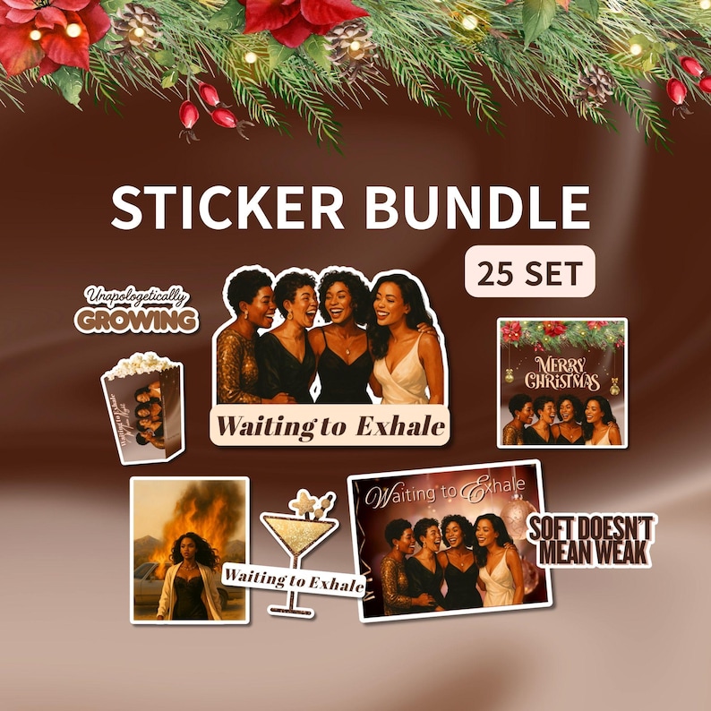 Waiting to Exhale Self-love Sticker Bundle | Printable PNG Digital ...