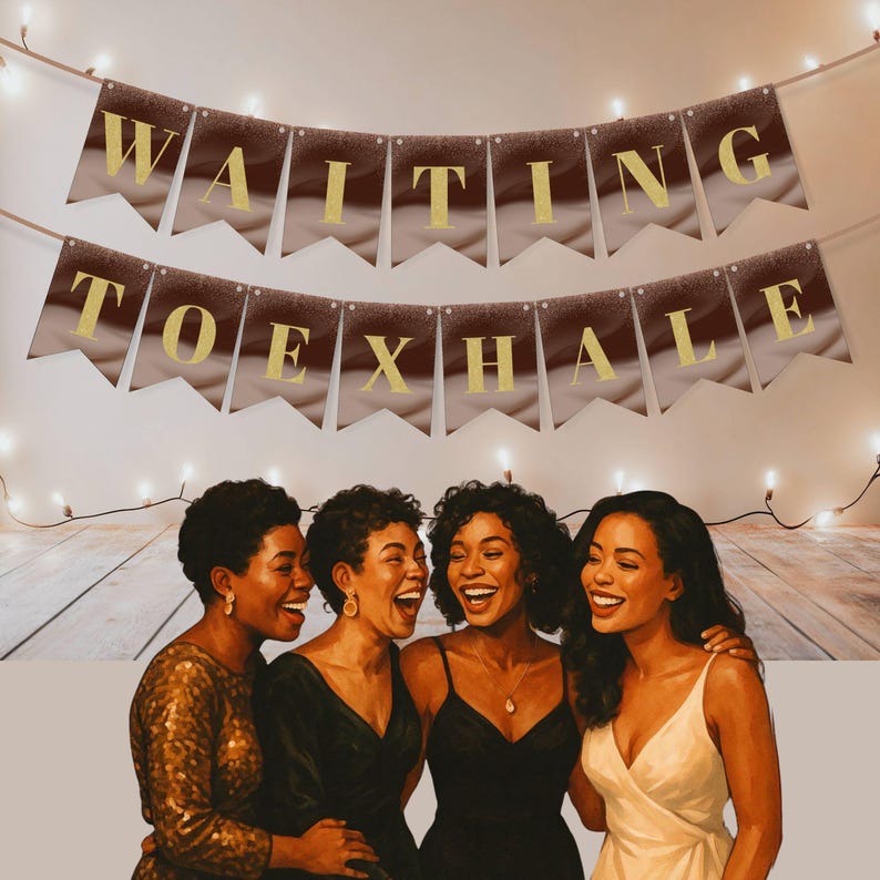Waiting to Exhale Party Bundle, Editable Wine Label, Game, Chip Bag ...