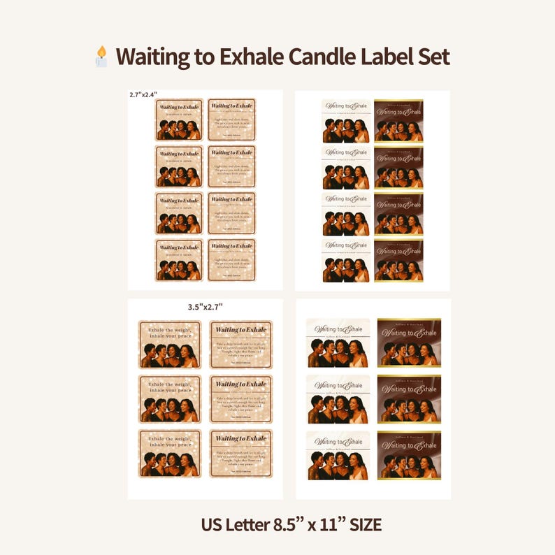 Waiting to Exhale Candle Label Template : Ladies Night Party Decor ...