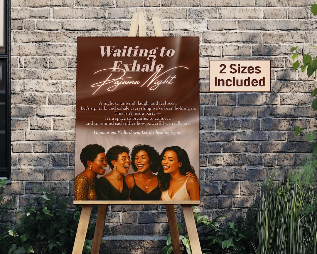 Waiting to Exhale Party Poster: 90s Movie Night Canva Template (digital ...