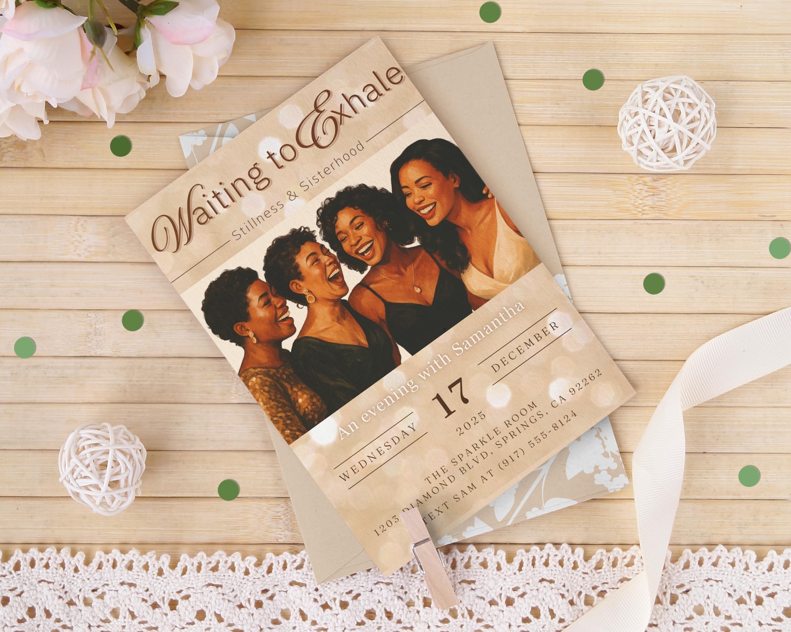 Waiting to Exhale Games Night Editable Invitation, Ladies Night Invite ...