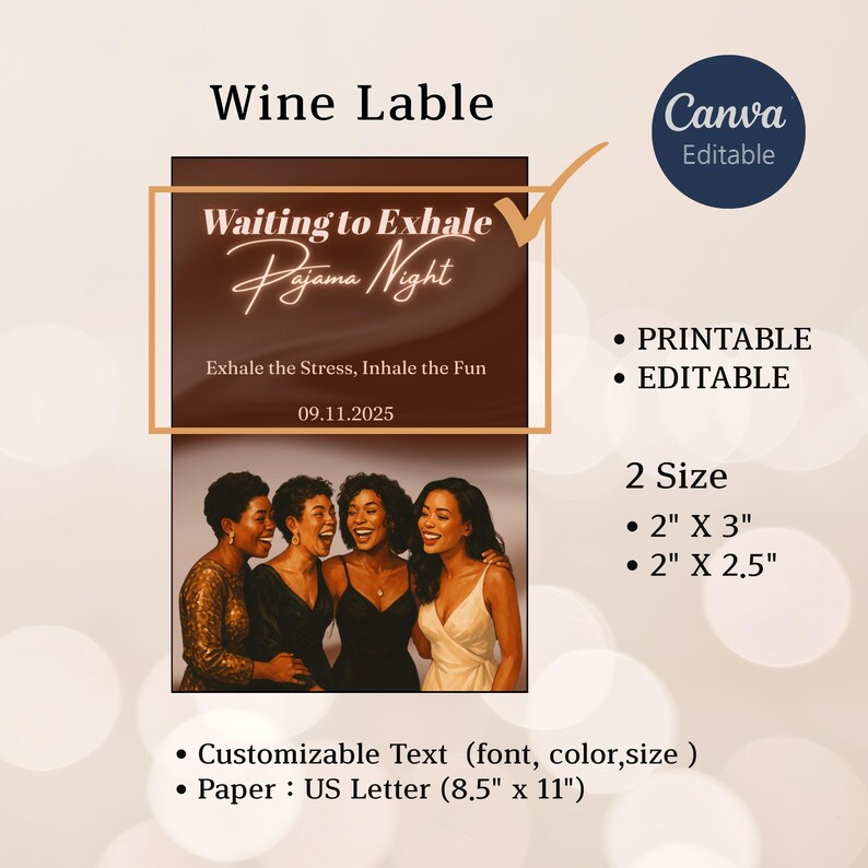Waiting to Exhale Mini Wine Label Sticker: Mini Champagne Bottle ...